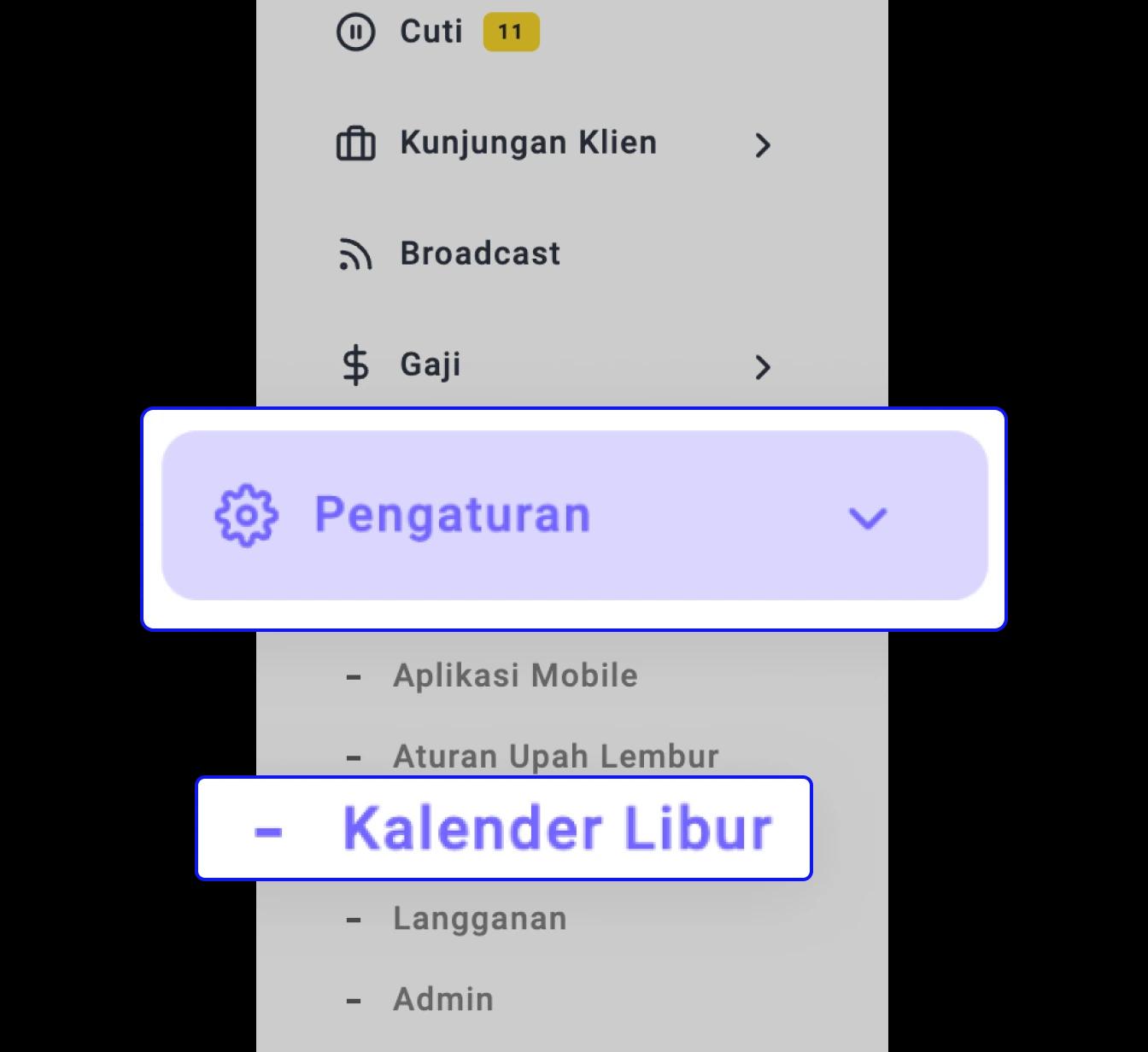 Fitur Kalender Libur