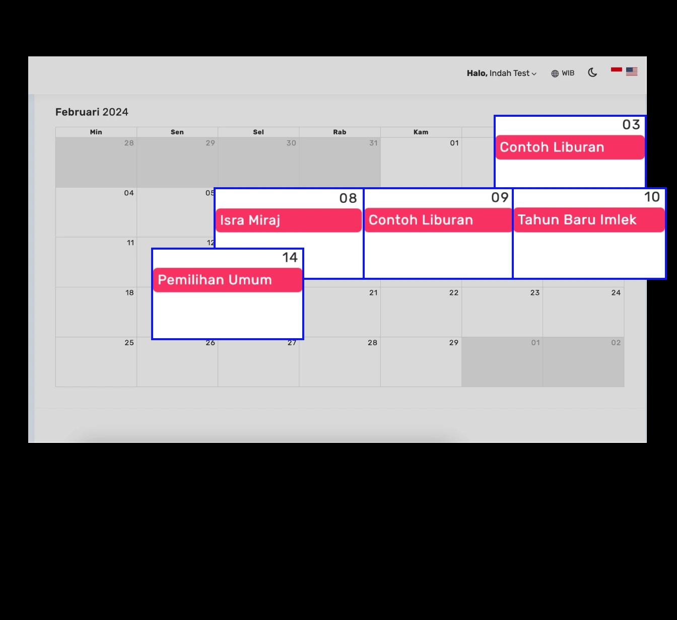 Fitur Kalender Libur